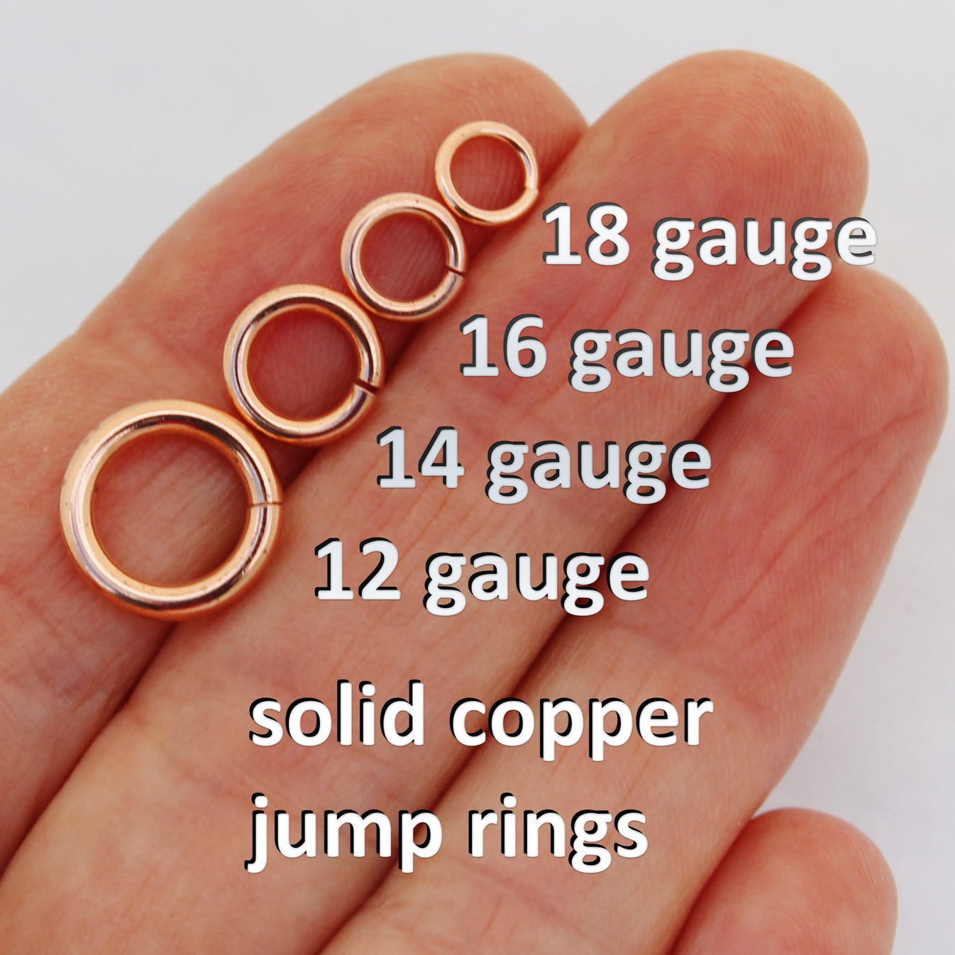 Medium Weight 16 Gauge Copper Jump Rings JSR16 Solid Copper Jewelry Fi ...