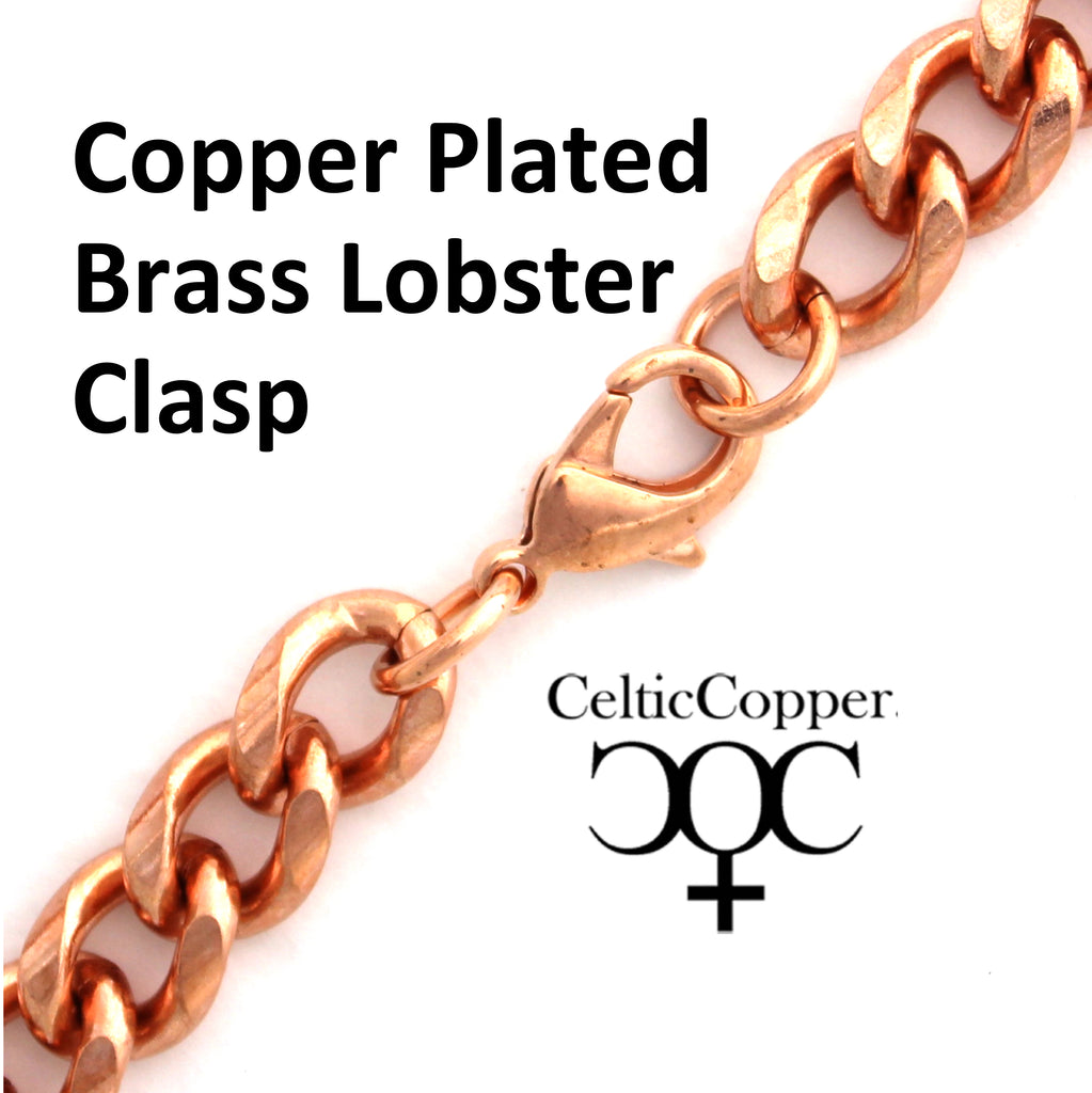 Copper Ankle Chain Heavy 9 mm Solid Copper Celtic Scroll Chain Anklet ...