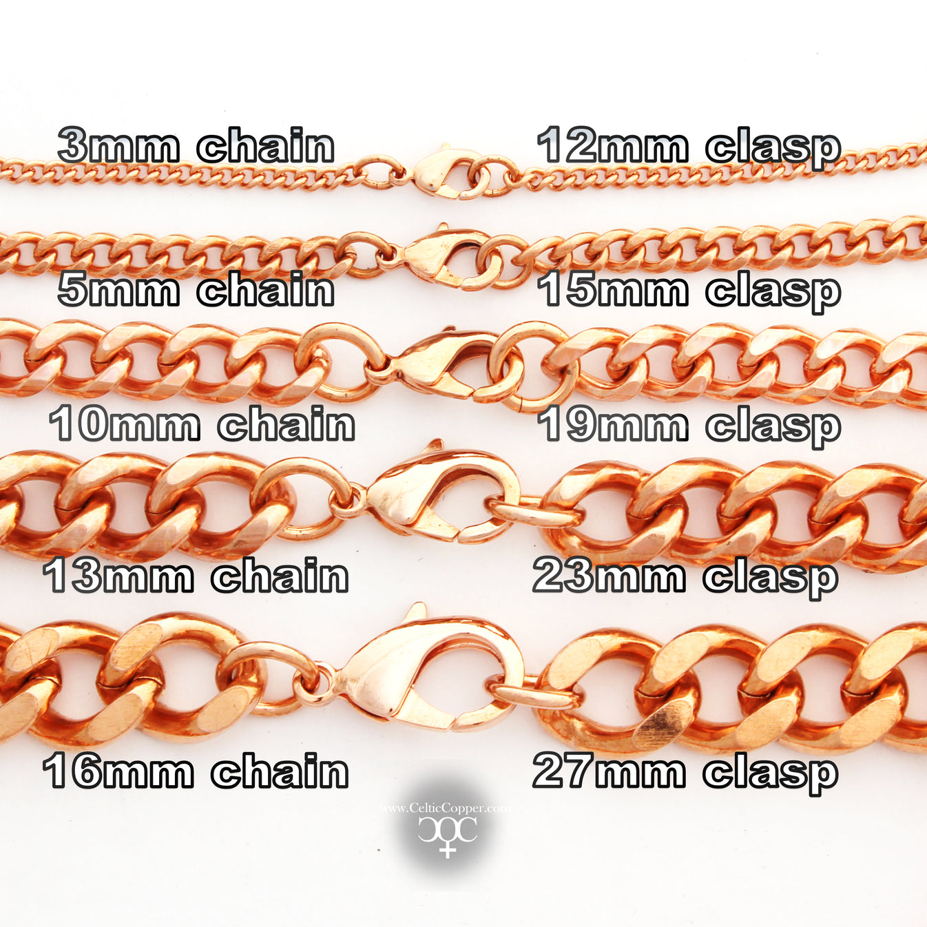 Bulk Copper Curb Chain 13mm Heavy Duty Copper Chain by the Foot F79 Co ...