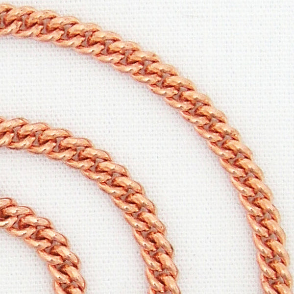 Bulk Copper Chain Fine Curb Chain By The Foot FCC71 Unfinished Solid C ...