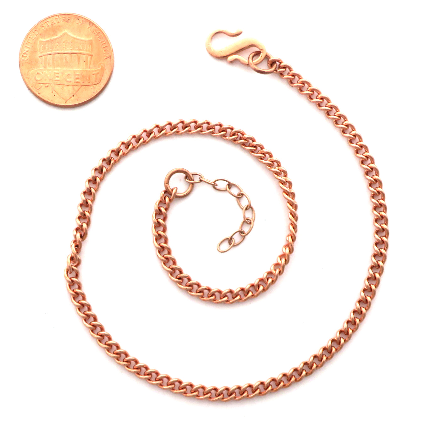Bulk Copper Chain Fine Curb Chain By The Foot FCC71 Unfinished Solid C ...