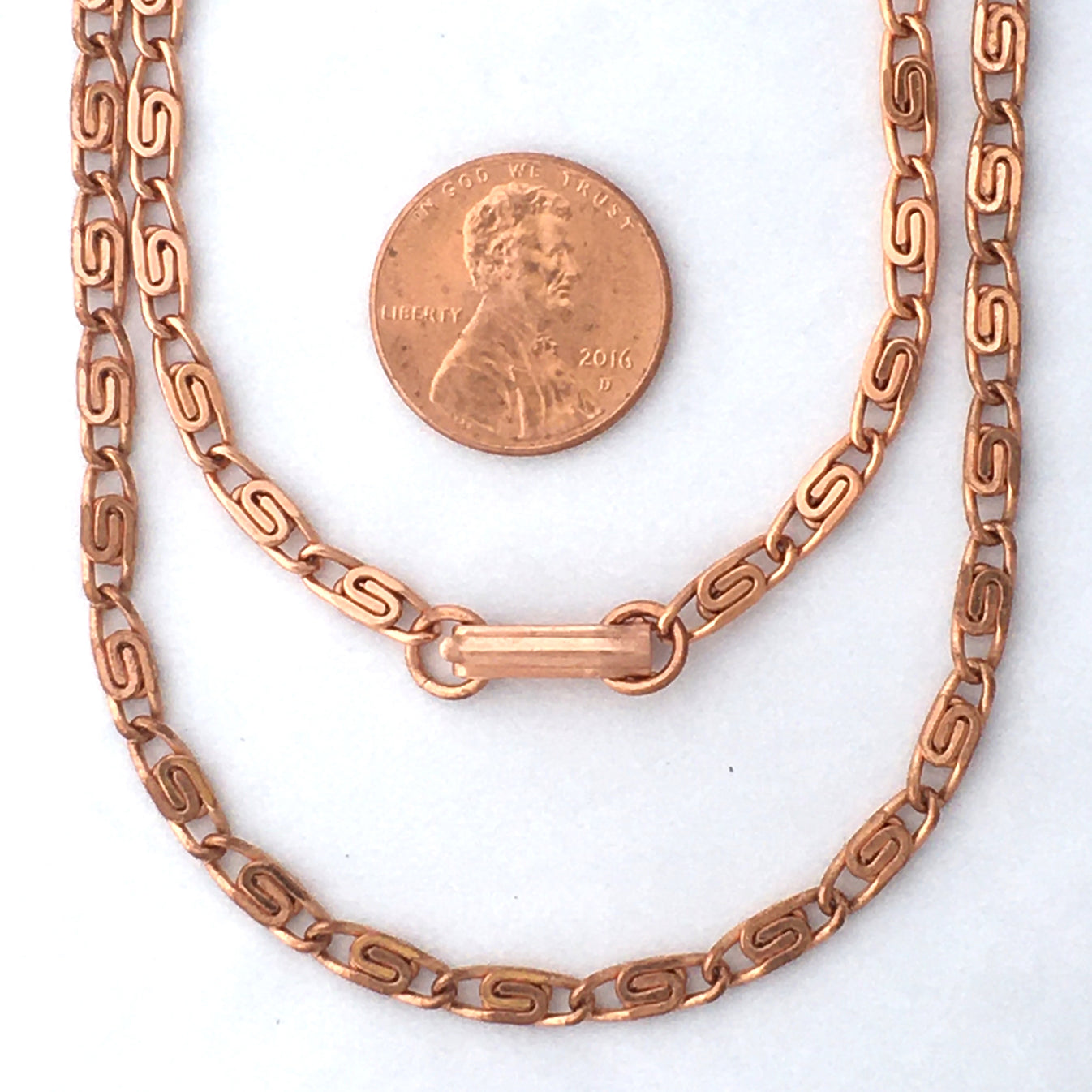 Fine Copper Celtic Scroll Chain By The Foot FCC61 Solid Copper Unfinis ...