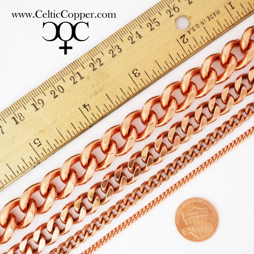 Bulk Copper Curb Chain 13mm Heavy Duty Copper Chain by the Foot F79 Co ...