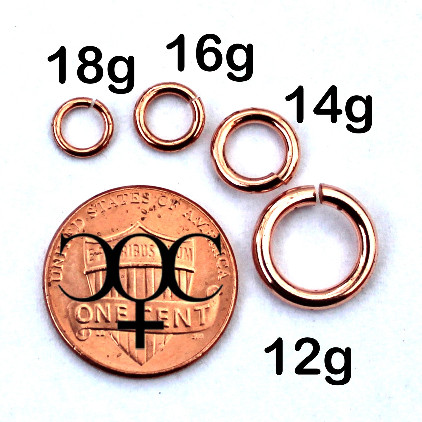 Heavy Duty 12 Gauge Copper Jump Rings JSR12 Solid Copper Jewelry Findi ...